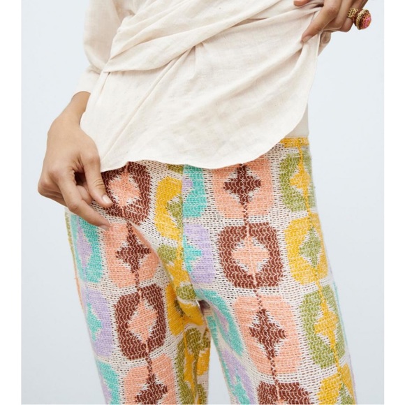 Zara | Pants & Jumpsuits | New S Zara Crochet Pants Flare Blogger Fave ...